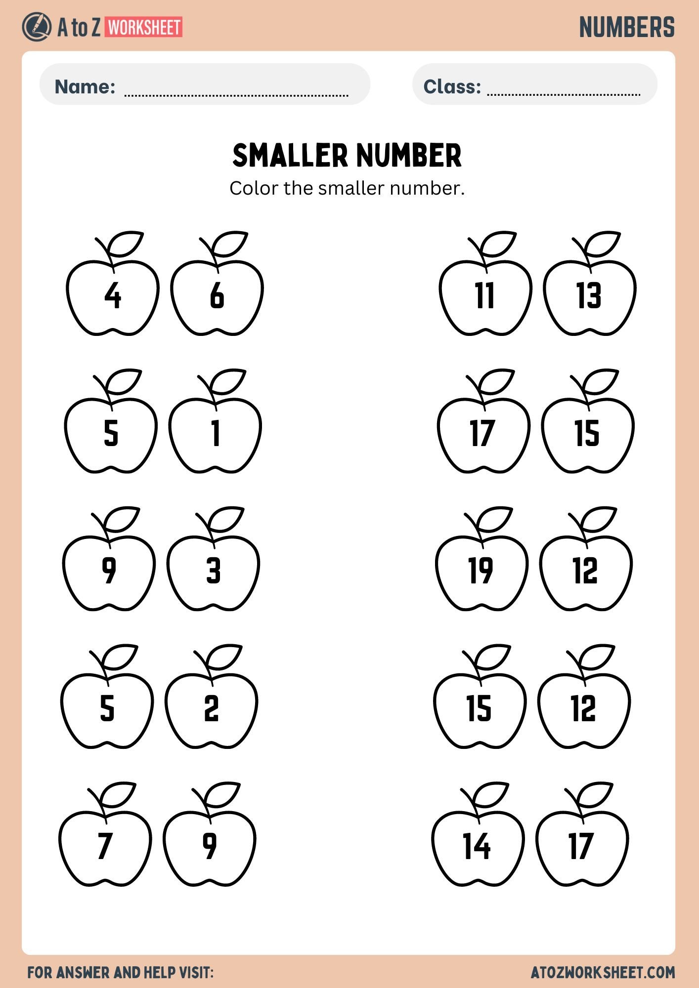 Bigger And Smaller Worksheets Bigger And Smaller Worksheets